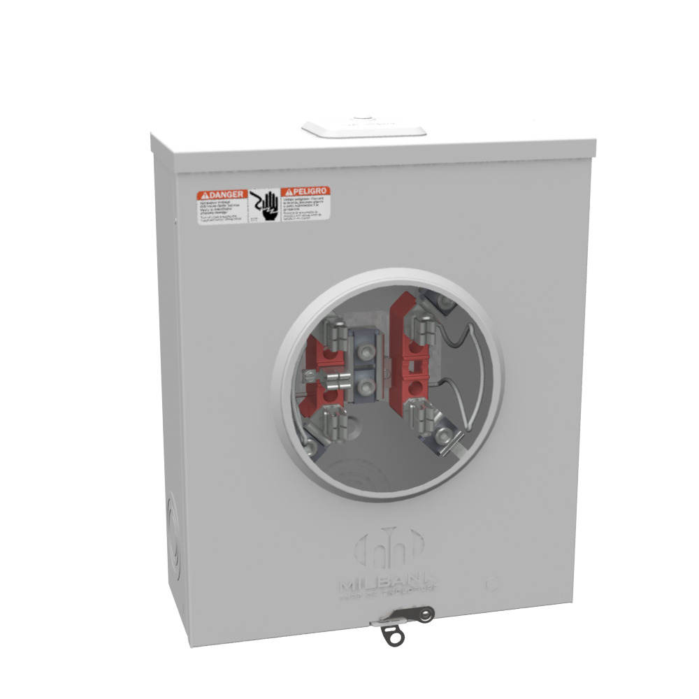 U7043-XL-TG-KK-IL-5T9W Single Position Meter Socket, 200 Amp, 1 P ...