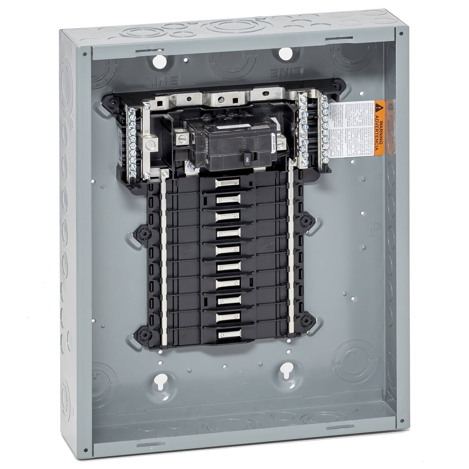 QO120M100P 1-Phase Convertible Main Lug Load Center, 120/240 V, 1 ...