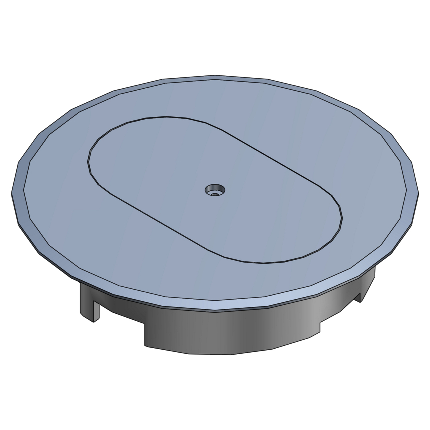 Cover for Round Floor Box, Diameter 5.69 Inches, Color Slate, Non ...