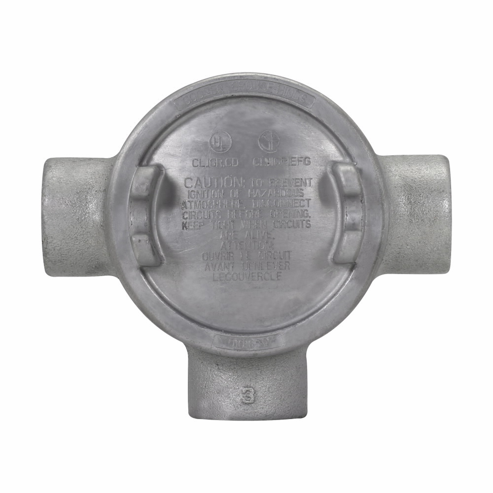 Eaton Crouse-Hinds series Condulet GUA conduit outlet box with co ...