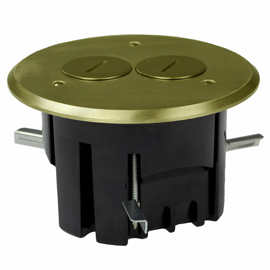 Round Floor Box; 4 Inch Dia x 3 Inch Depth, Thermoplastic, 24.5 C ...
