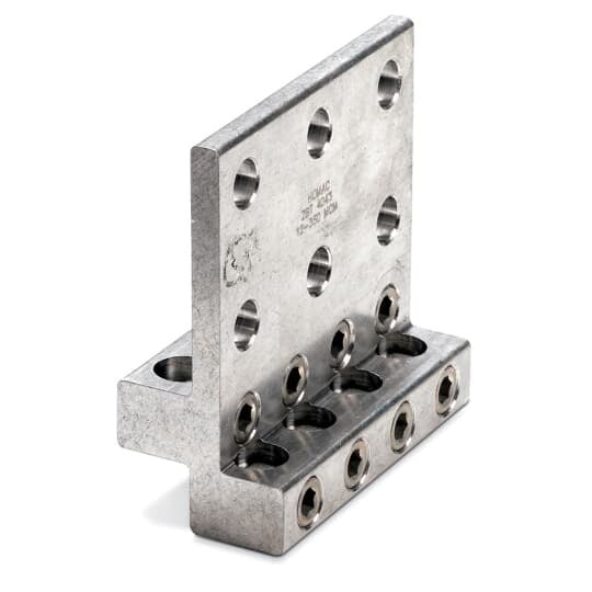 Aluminum spade connector, 2 row, wire range 12-350, 4/0 size | Crescent ...