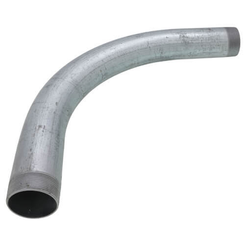 Conduit Elbow, 3 Inch Trade Size, 90 Degree Bend Angle, Galvanize ...