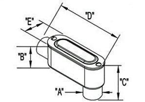 Rigid and IMC Conduit Body, Type LB, Malleable Iron, Cover and Ga ...
