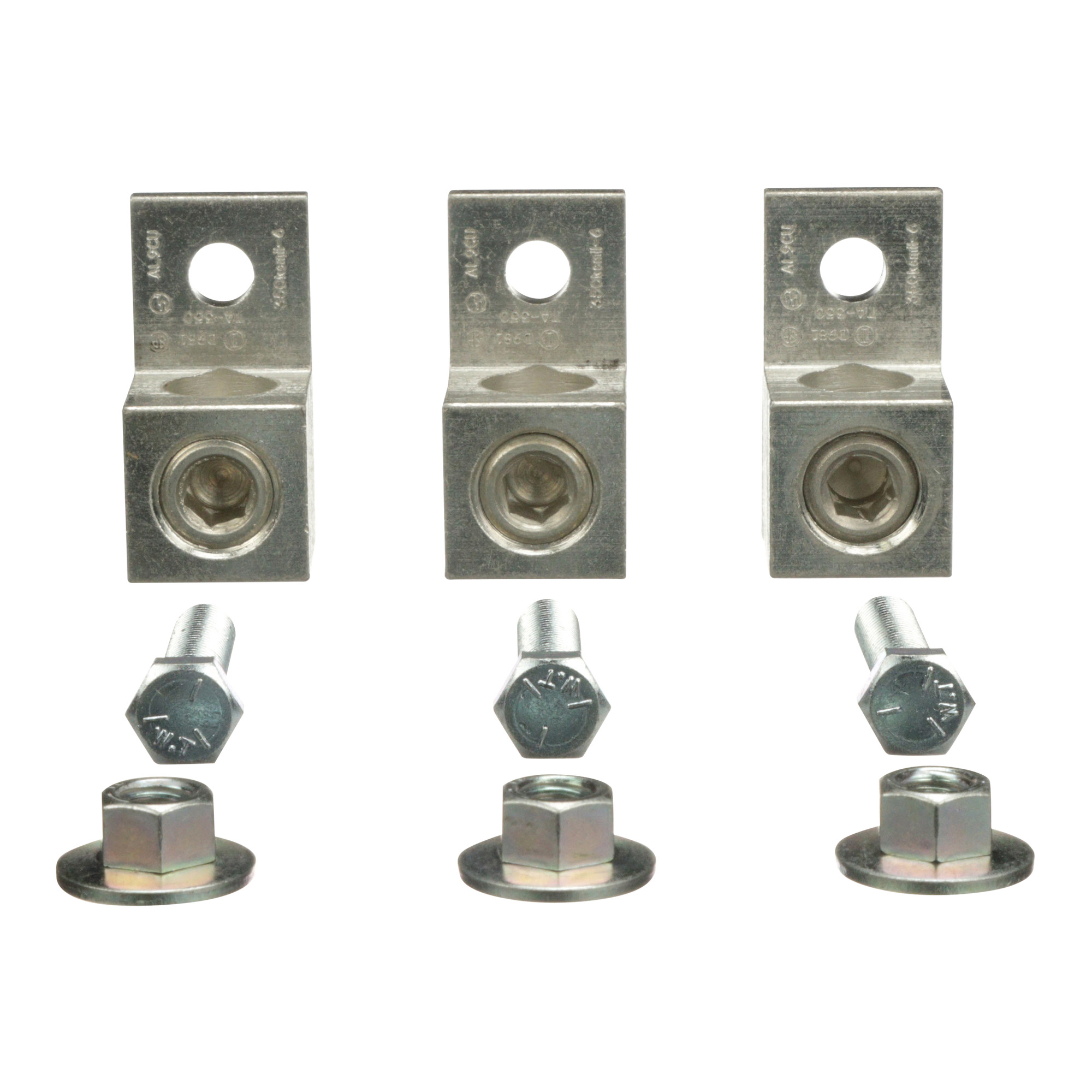 Transformer accessory, lug kit, mechanical, 250A, 350kcmil to 6 A ...