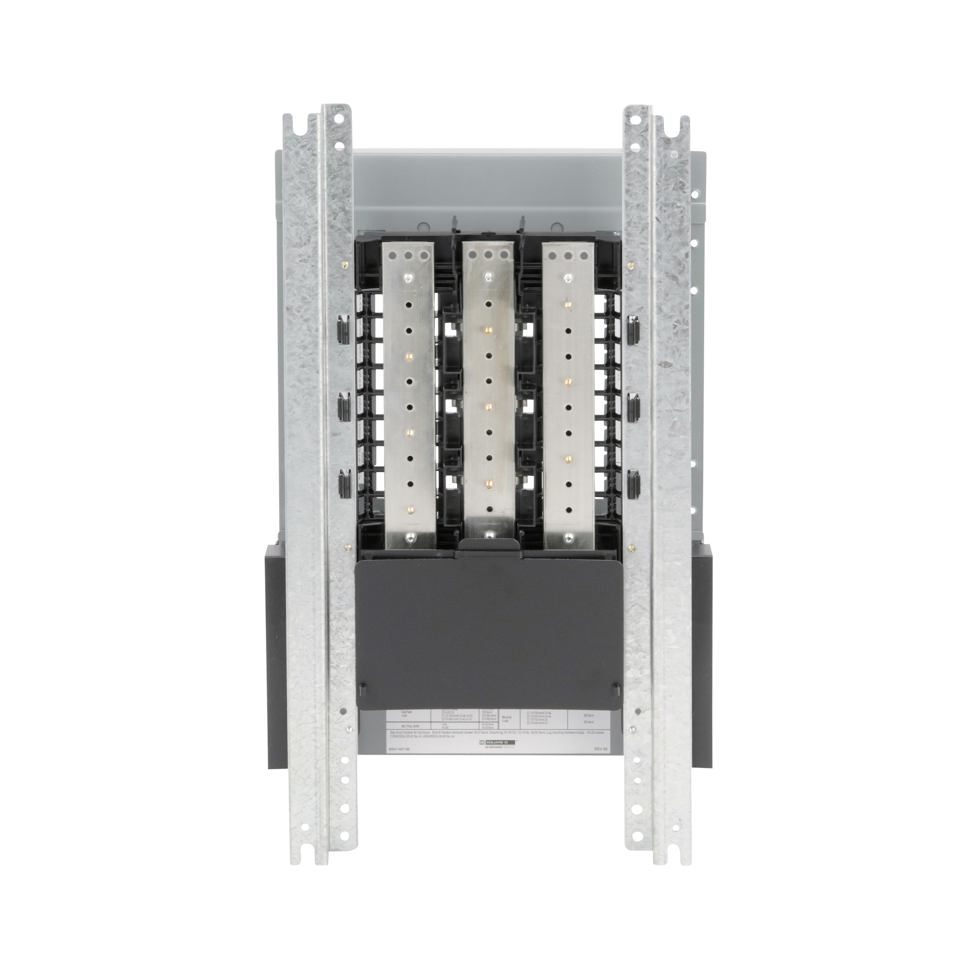 Panelboard interior, NQ, main lugs, 100A, Al bus, 18 pole spaces ...