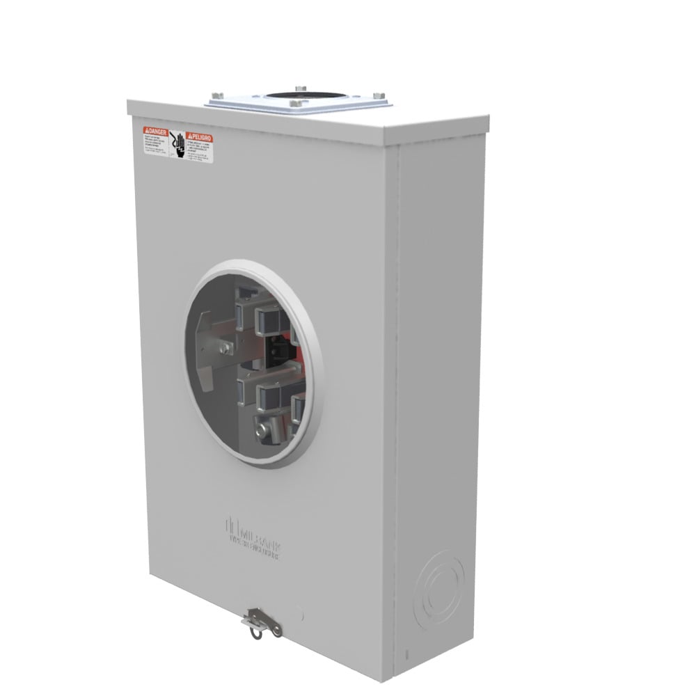 U9701-RRL-BL Single Position Meter Socket, 200 Amp, 3 Phase, Ring ...