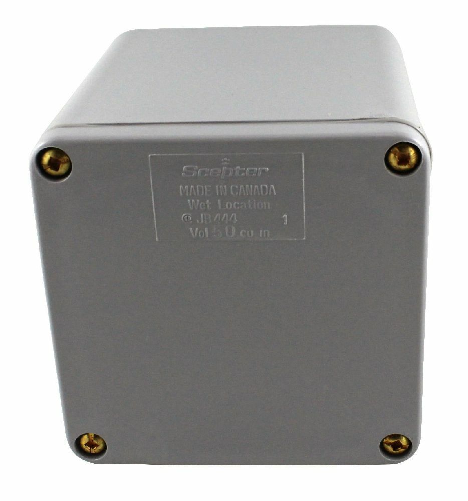 JB444 4"x4"x4" PVC JUNCTION BOX W/ GSKT SCEPTER | Crescent Electric ...