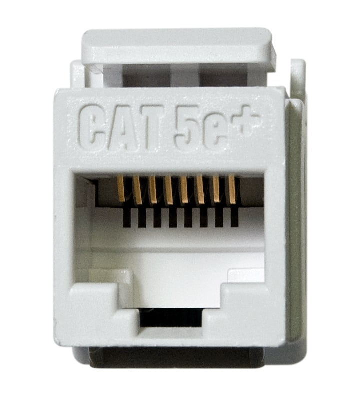 RJ45 Cat 5e Keystone Connector, White | Crescent Electric Supply Company