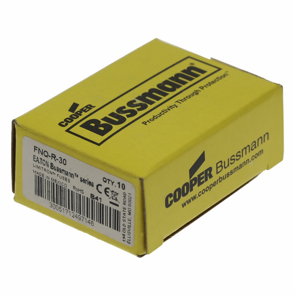 Eaton Bussmann series FNQ-R fuse, 30 A, Class CC, Non-indicating ...