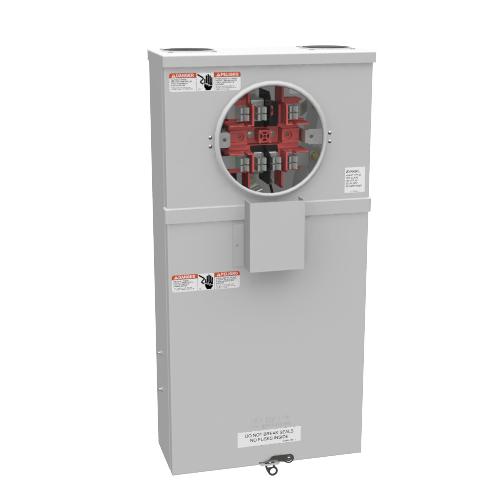 117TB-RP Single Position Meter Socket, 100 Amp, 3 Phase, Ringed ...