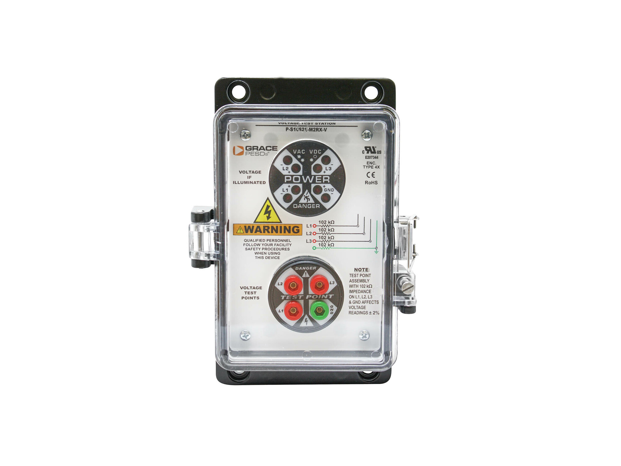 VOLTAGE TEST STATION WITH VOLTAGE INDICATOR AND SAFE TEST POINT ...