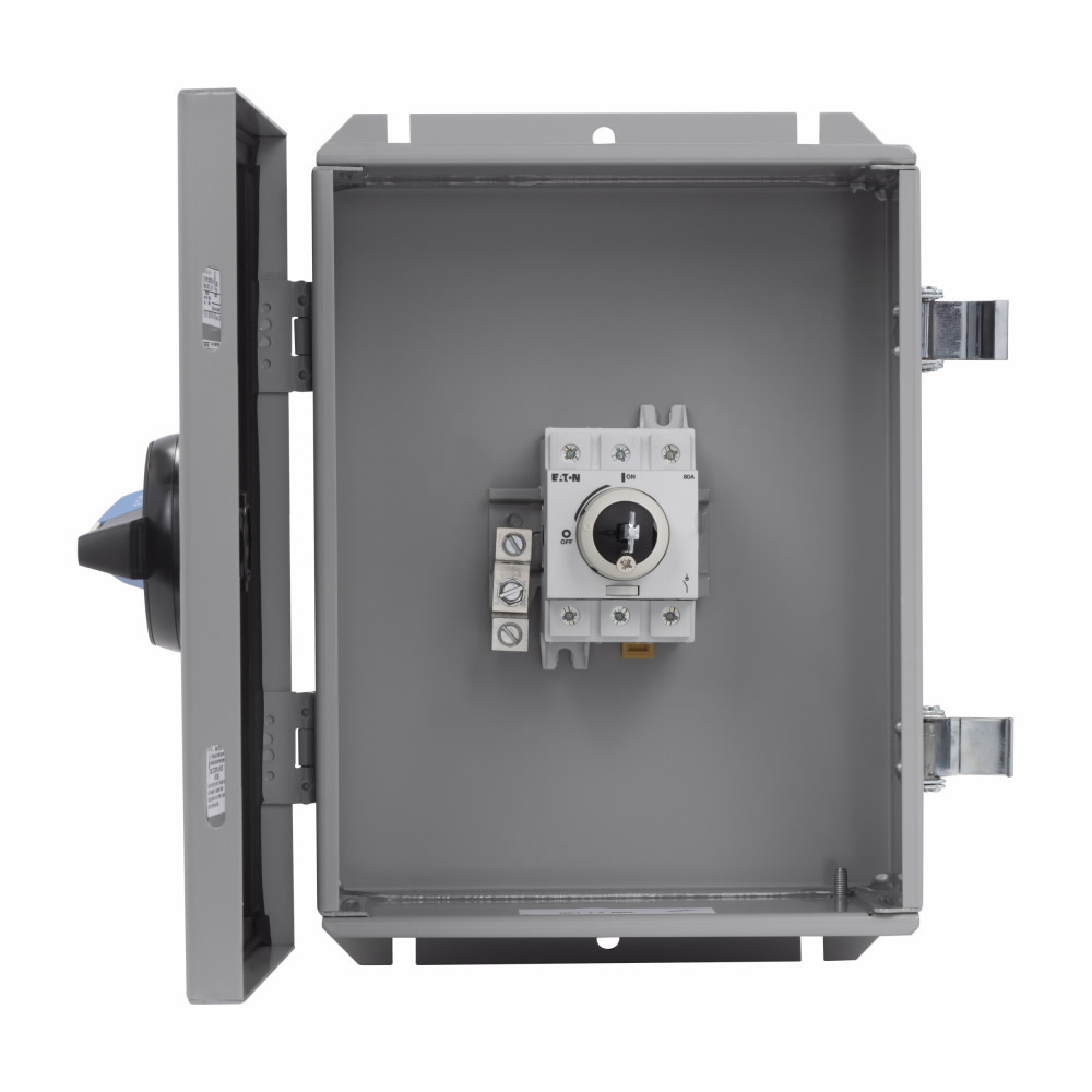 Eaton enclosed rotary disconnect switch, 60 A, NEMA 1, Painted st ...
