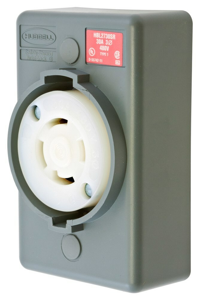 Locking Devices, Twist-Lock, Safety-Shroud, Surface Mount Recepta ...